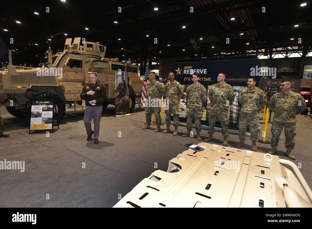 Brig. Gen. Geoffrey Norman, left, Director, Next Generation Combat Vehicle Cross Functional Team ...