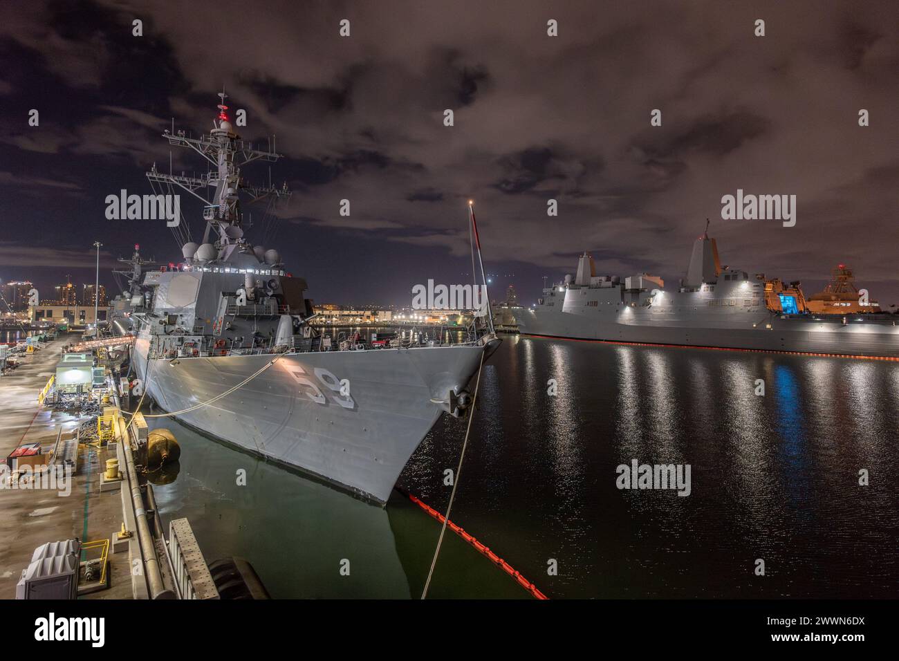 SAN DIEGO (February 9, 2024) — The guided-missile destroyer USS Russell ...