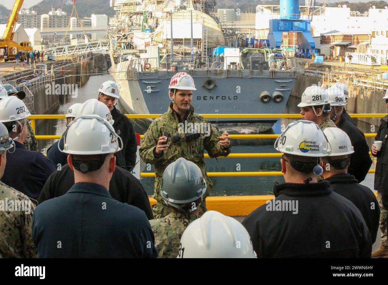 YOKOSUKA, Japan (Feb. 18, 2024) — Lt. Masis Torosyam, Docking Officer ...