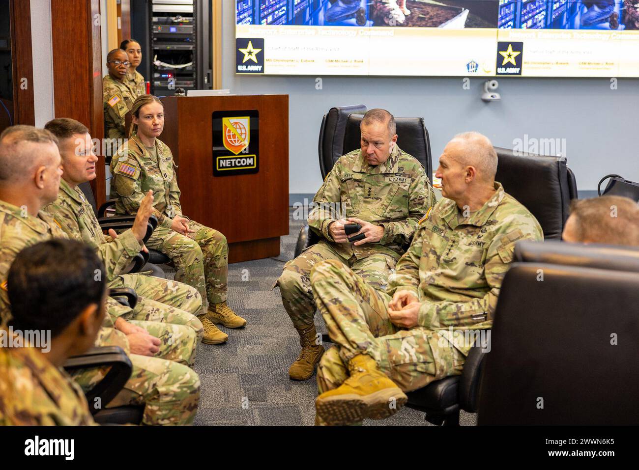 Chief of Staff of the Army, General Randy George talks to the NETCOM ...