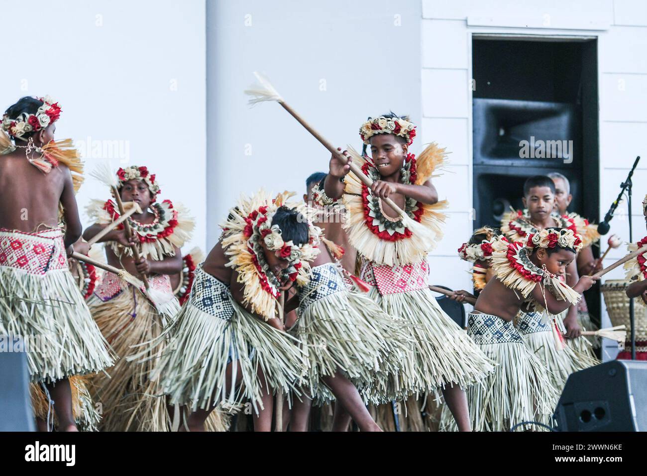 Marshallese dancers from Ebeye performed the Jobwa Stick Dance in the ...