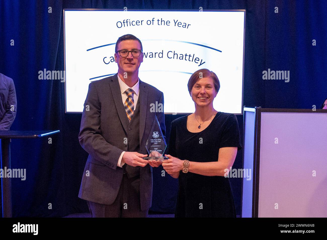 Capt. Howard M. Chattley, receives the 111th Attack Wing, 2023 Company ...