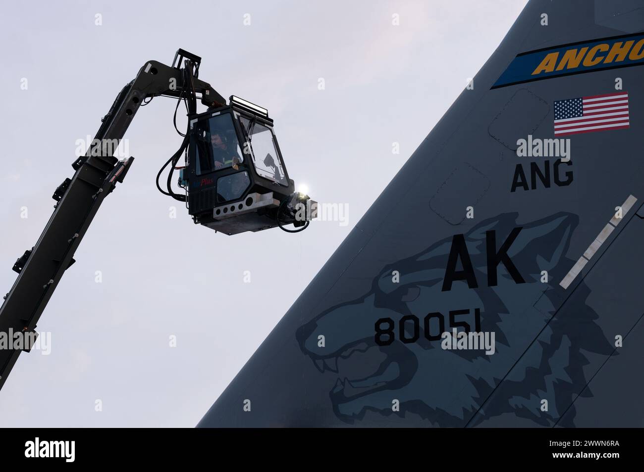 U.S. Air National Guard Tech. Sgt. Blassi Shoogukwruk, an aircraft de ...