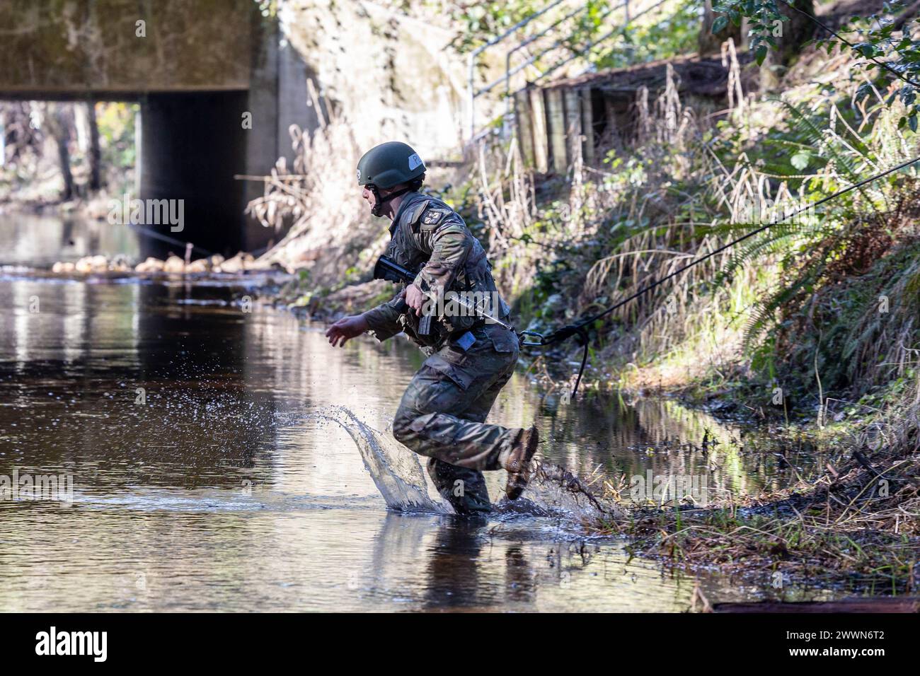 An Army ROTC Cadet from Pacific Lutheran University competes in the One ...