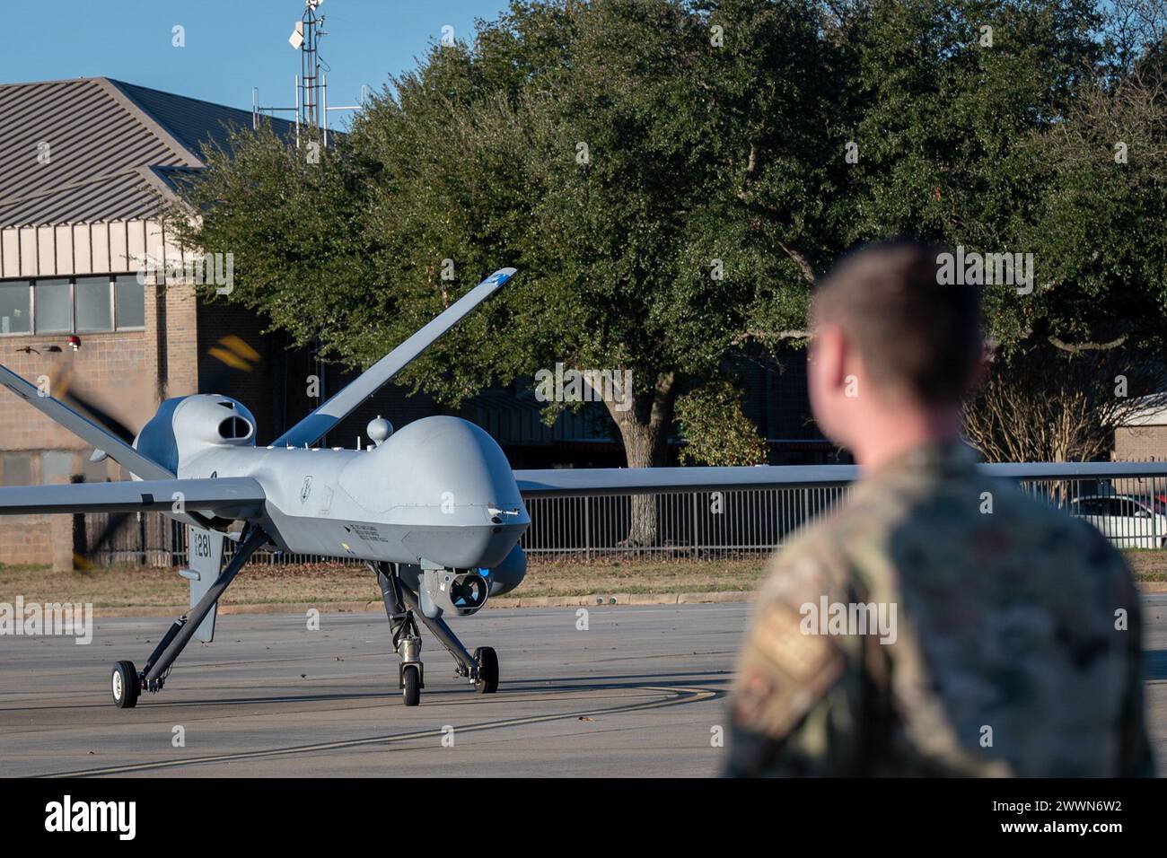 A U.S. Air Force MQ-9 Reaper assigned to March Air Reserve Base, Calif ...