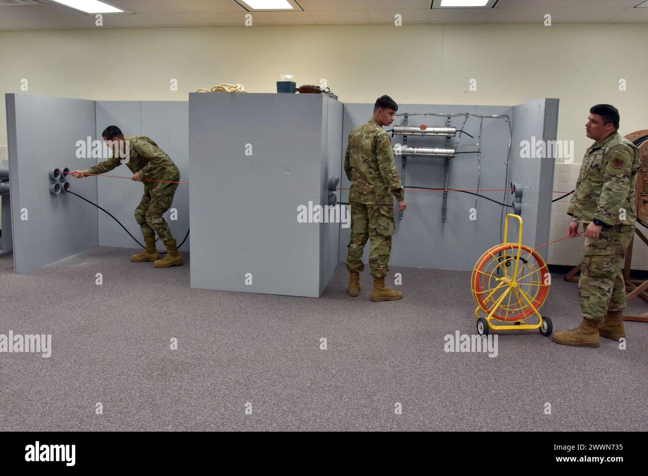 Students at the 364th Training Squadron's Cable and Antenna Systems ...