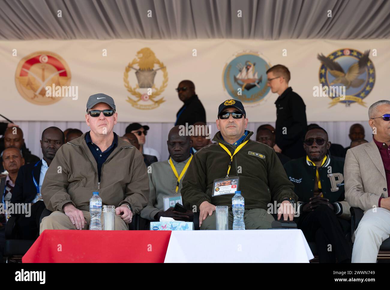 U.S. Air Force Gen. James B. Hecker, left, U.S. Air Forces in Europe ...