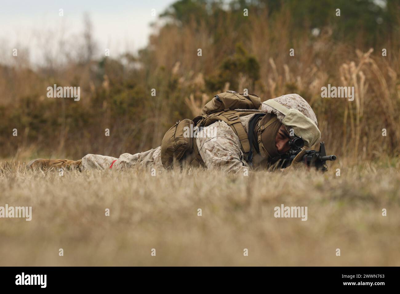 U.S. Marine Corps Pfc. Adrian Mendoza, a logistics specialist with 2nd ...