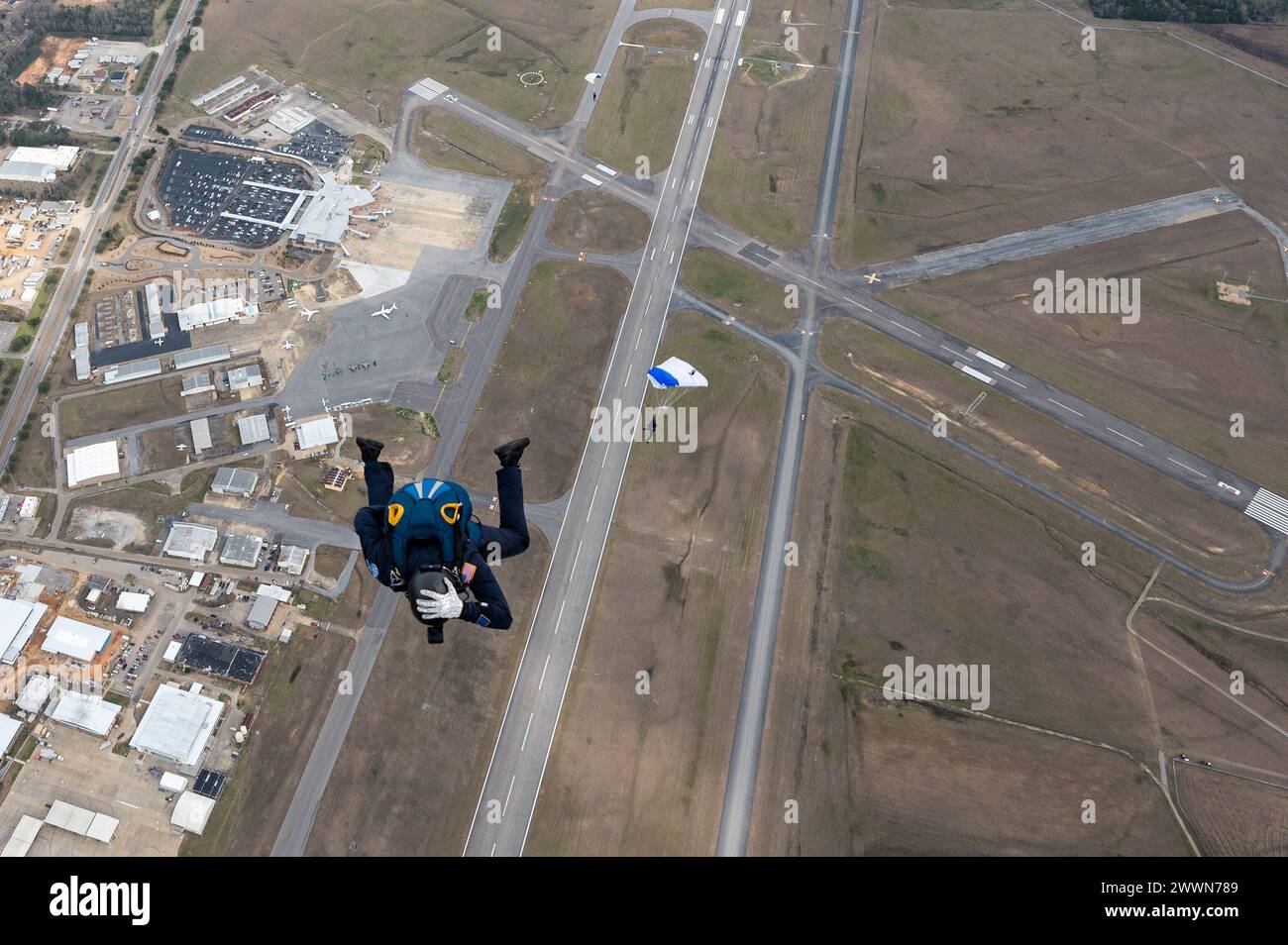 U.S. Air Force Cadet First Class Cole Bitting, a demonstration team ...