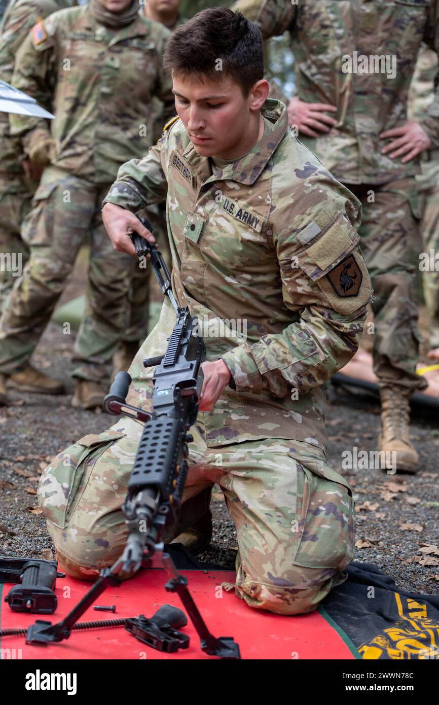 Cadet Cooper Seethoff, Washington State University, competes in the ...