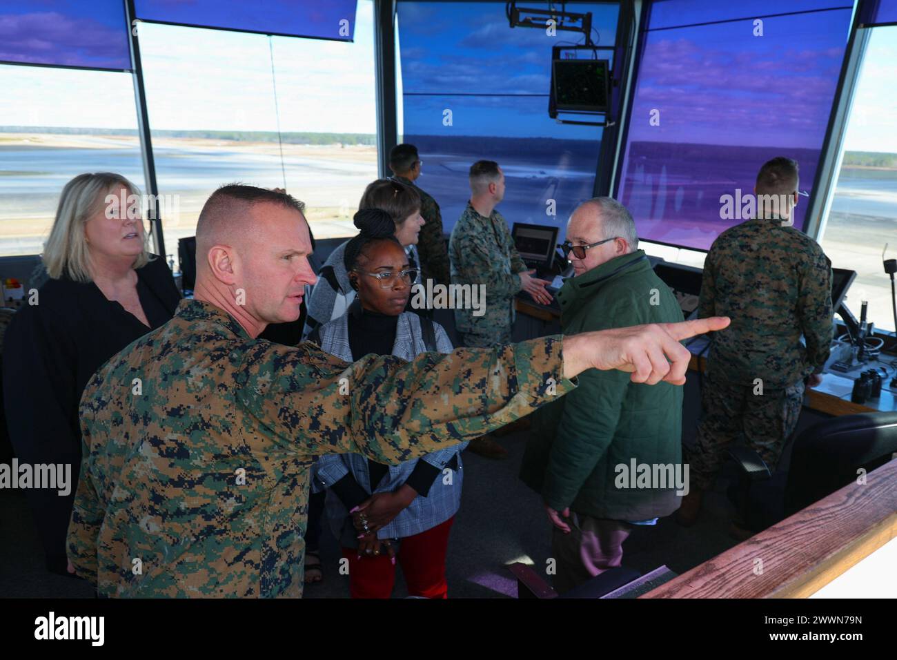 U.S. Marine Corps Col. Brendan Burks, commanding officer of Marine ...