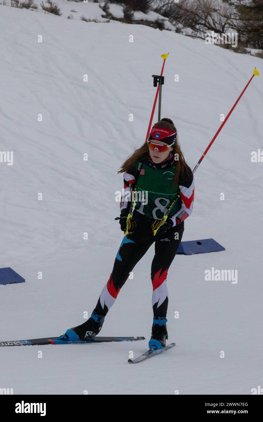 Staff Sgt. Samantha Hall, Minnesota National Guard, climbs an incline ...