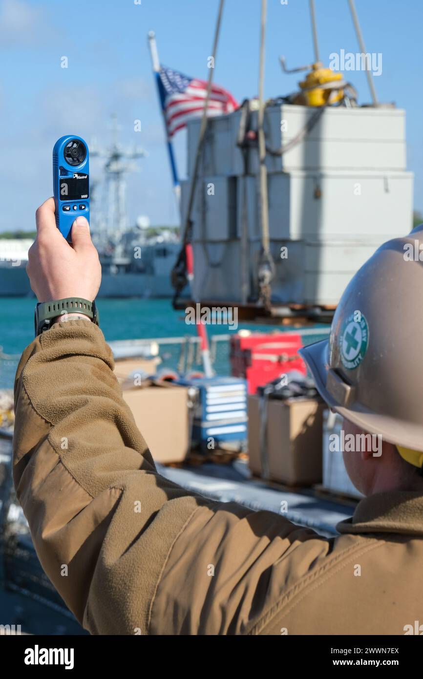 U.S. Navy Equipment Operator 2nd Class Ashley Morrison, assigned to ...