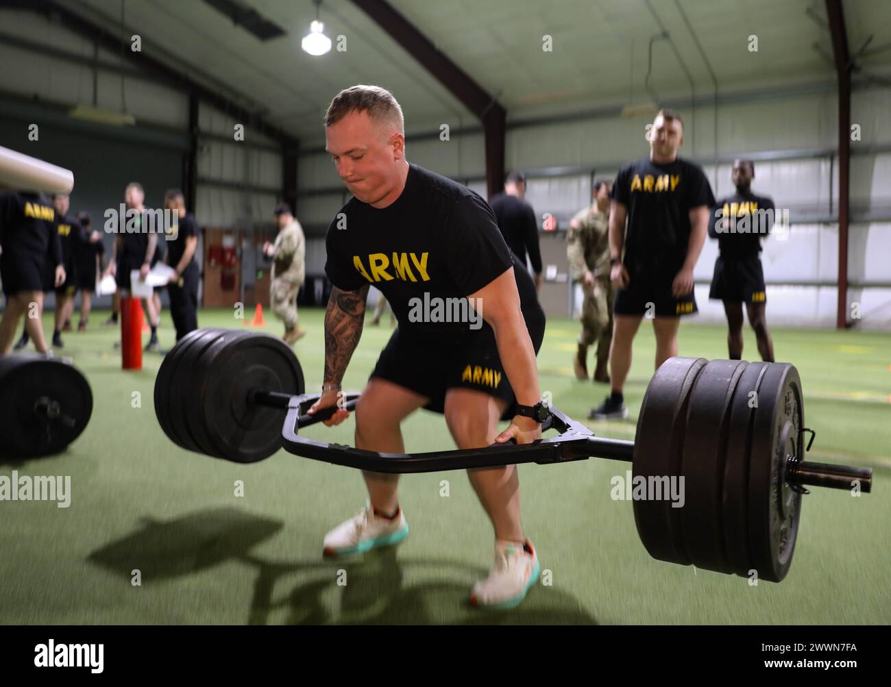 U.S. Army Spc. Timothy Owens, assigned to the 555th Engineer Brigade ...