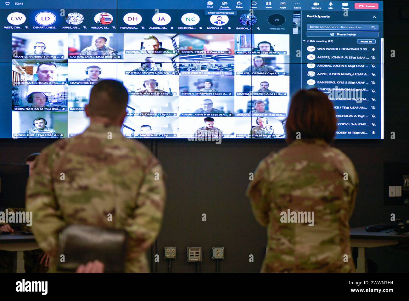 272nd Cyber Operations Squadron Airmen talk to Chief Master Sgt. of the ...