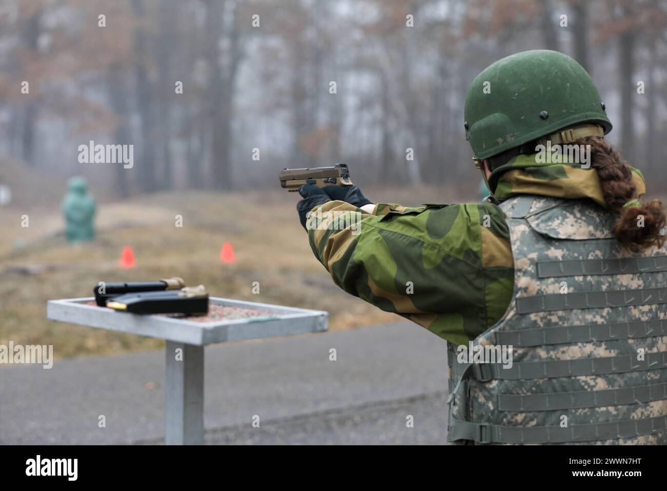 Norwegians in the Norwegian Home Guard complete M17 Pistol live-fire ...