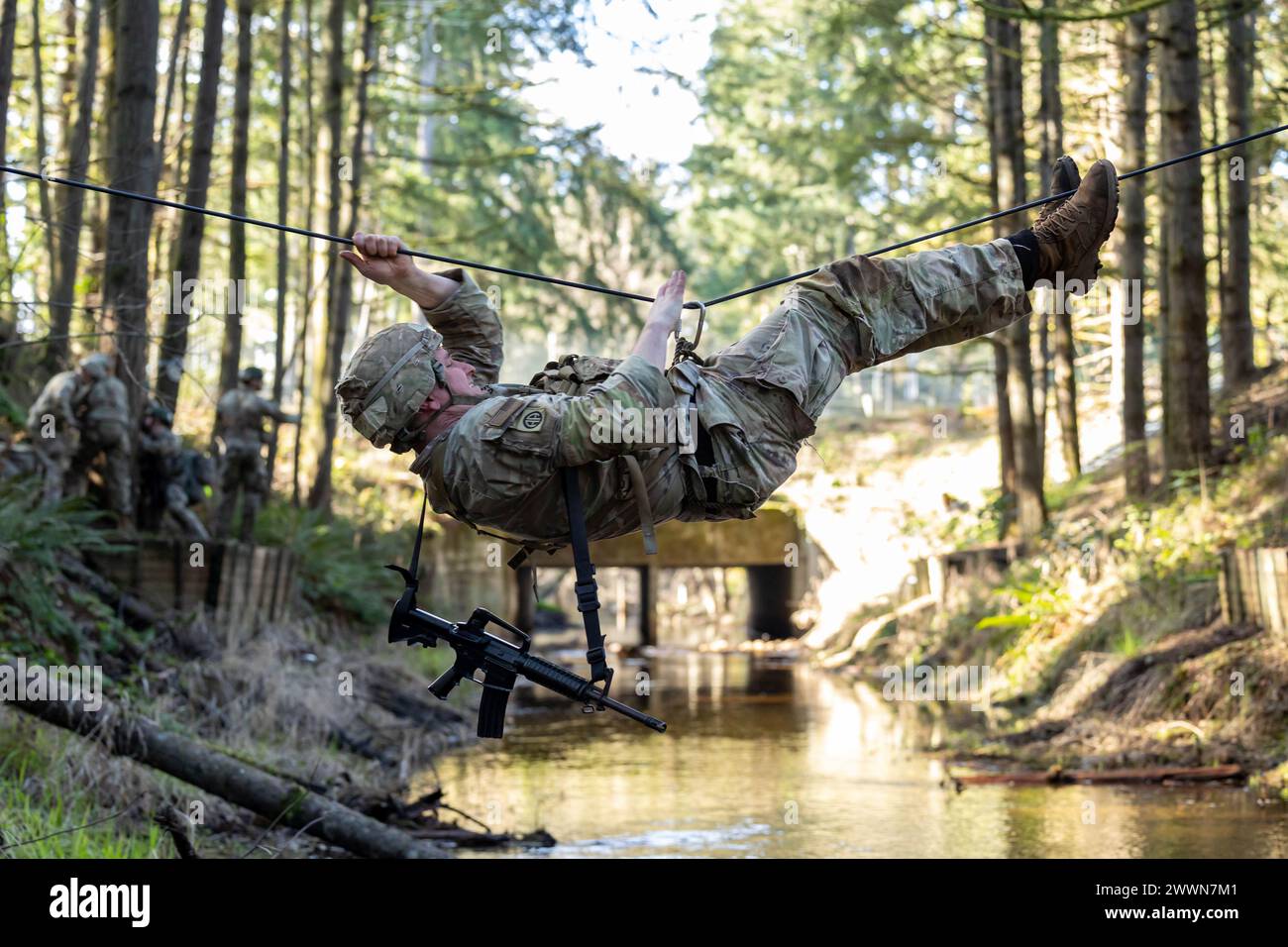 An Army ROTC Cadet from Pacific Lutheran University competes in the One ...