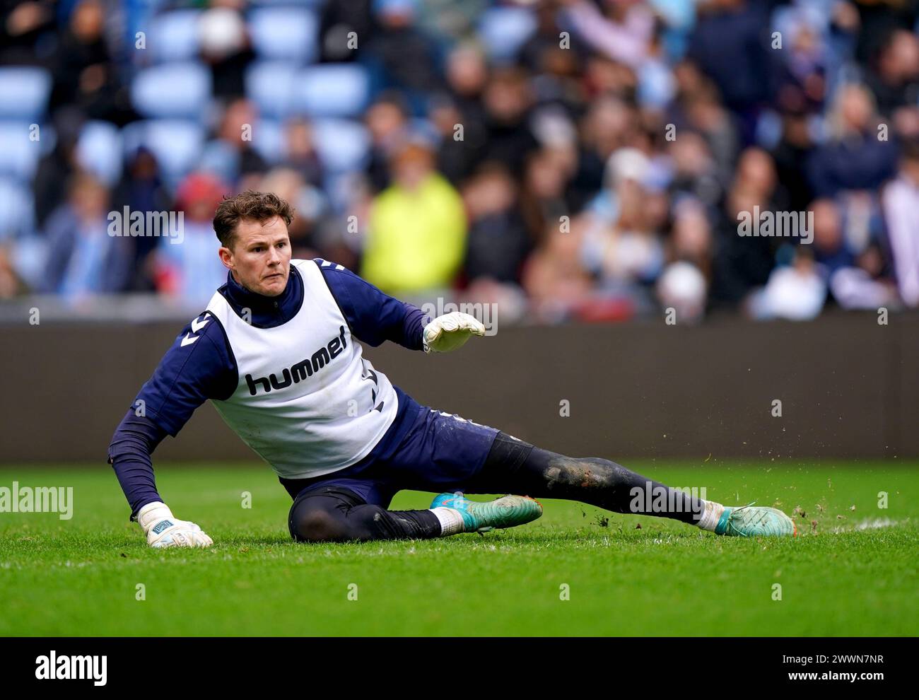 Coventry City goalkeeper Ben Wilson during a training session at the ...