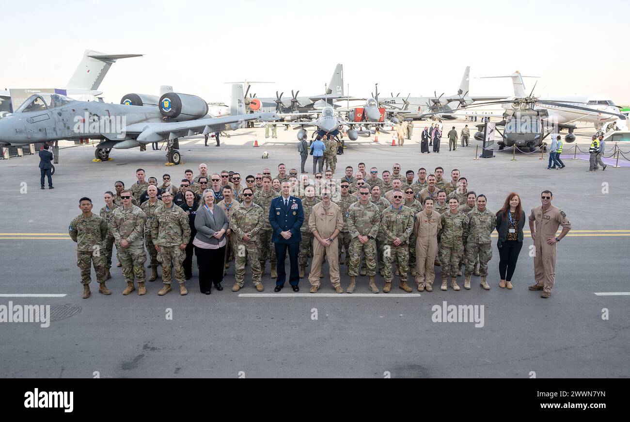 U.S. Air Force Lt. Gen. Alex Grynkewich, center left, U.S. Air Forces ...