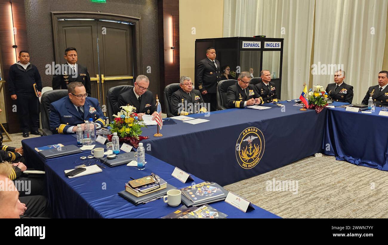 240227-N-N3764-1060 QUITO, Ecuador (Feb. 28, 2024) – Delegation leaders ...