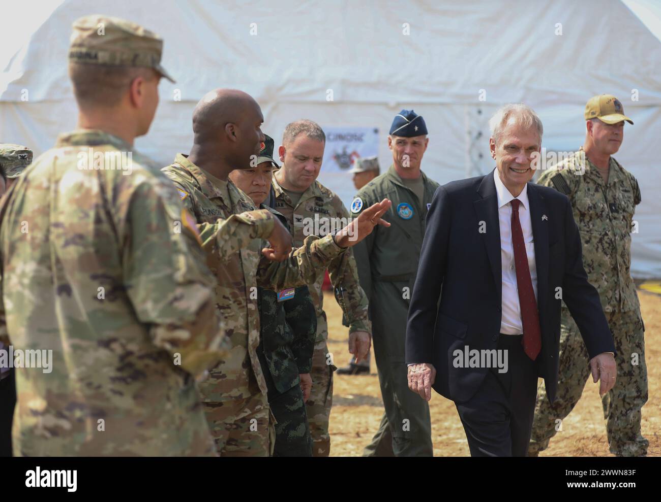 Senior leaders from participating nations engage with Robert F. Godec ...