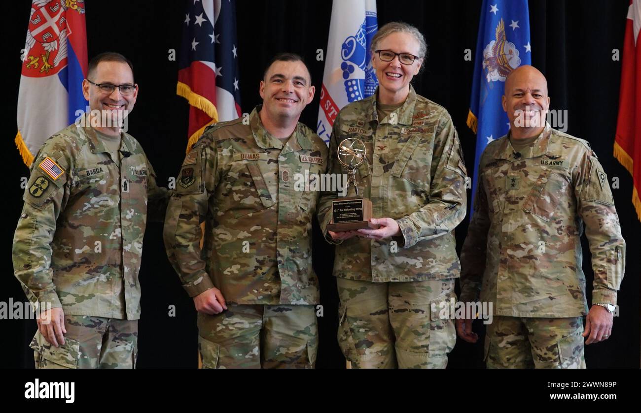 Command Sgt. Maj. Scott M. Barga, left, Ohio National Guard command ...