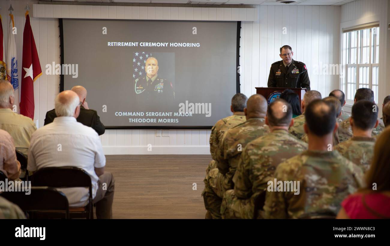 Brig. Gen. Sean Boyette delivers opening remarks during Command Sgt ...