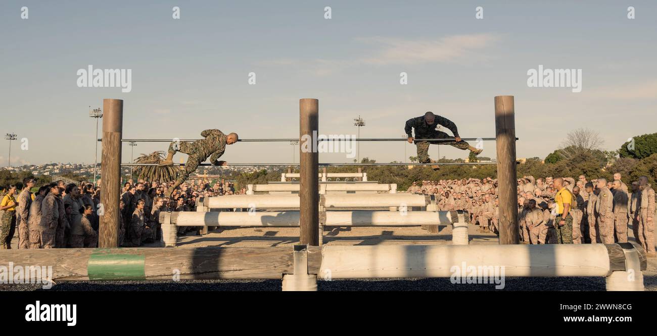 U.S. Marine Corps Drill Instructors Sgt. Manuel E. Rubio, left, and Sgt ...