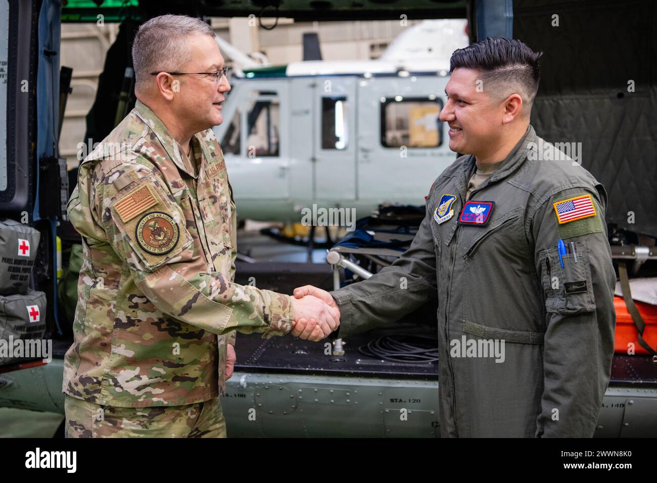 U.S. Air Force Chaplain (Maj. Gen.) Randall Kitchens, left, USAF chief ...