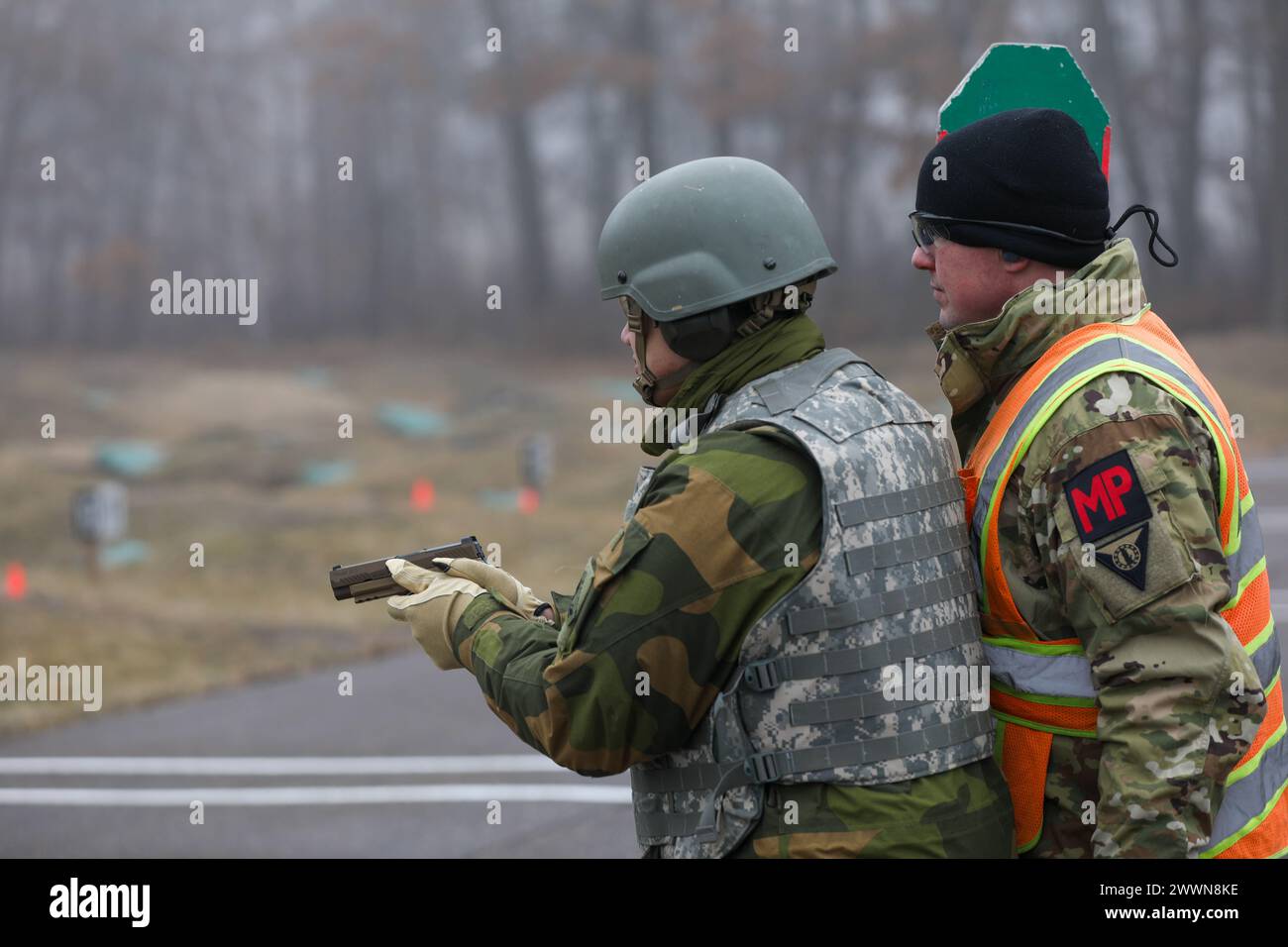 Norwegians in the Norwegian Home Guard complete M17 Pistol live-fire ...