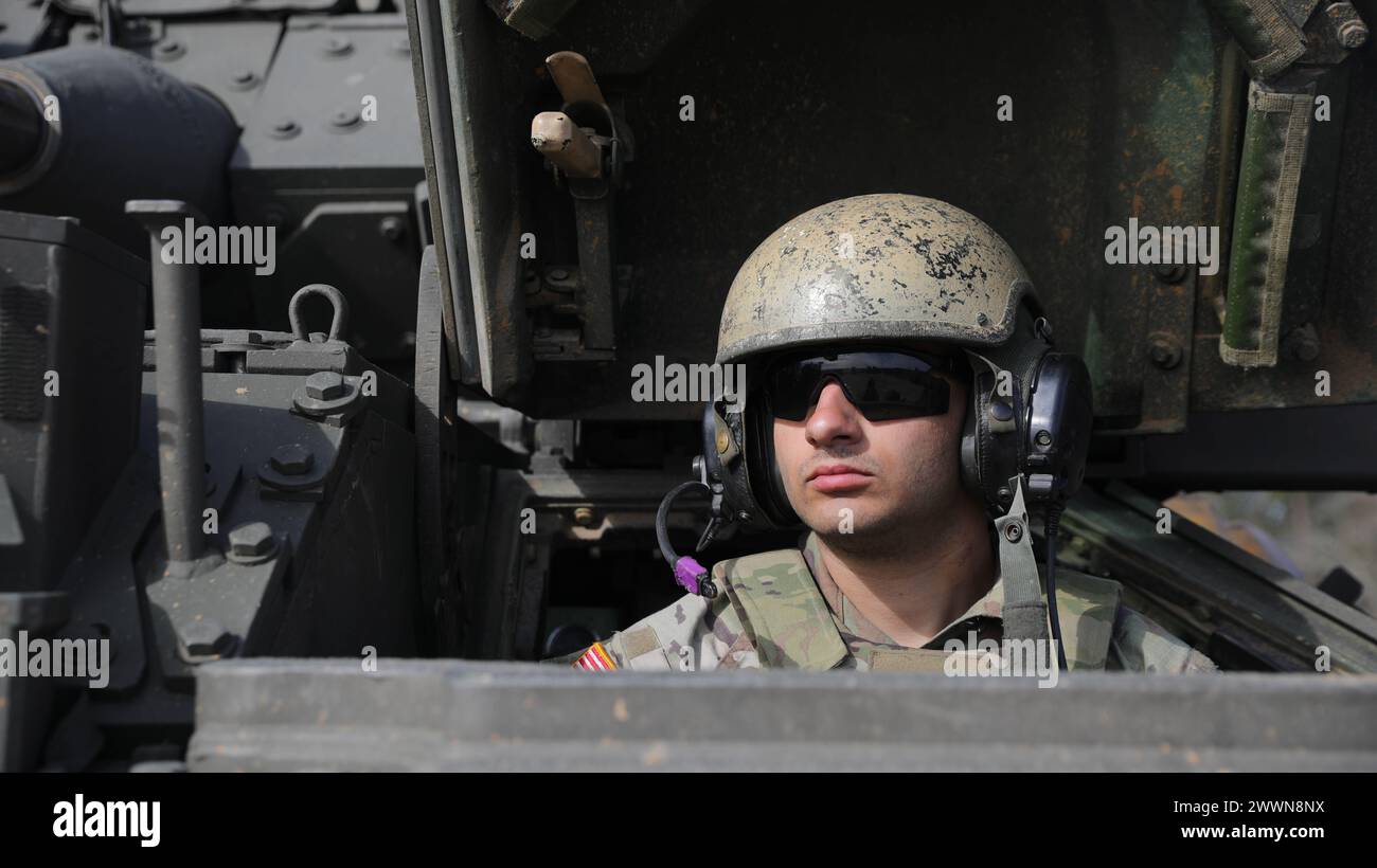 U.S. Army Spc. Andriano Omerovic, a cavalry scout assigned to 5th ...