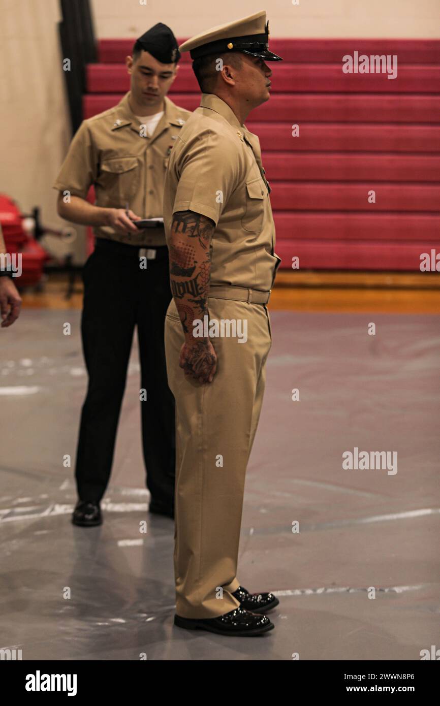 A U.S. Navy Sailor with 3rd Medical Battalion, Bravo Surgical Company ...