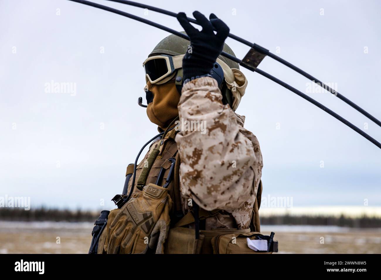 A U.S. Marine with Fox Battery, 2nd Battalion, 14th Marine Regiment ...