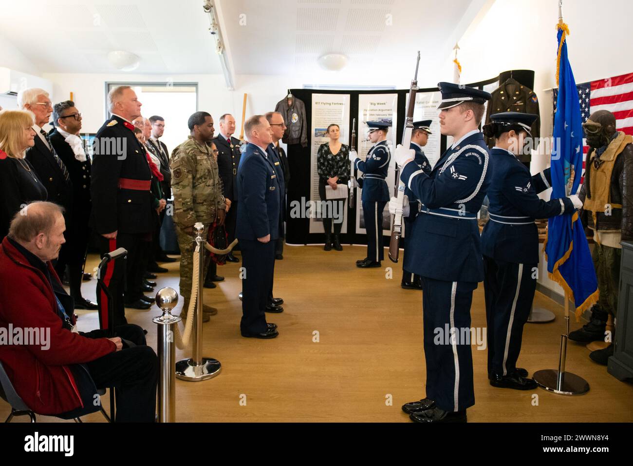 U.S. Air Force Honor guard members from the 501st Combat Support Wing ...