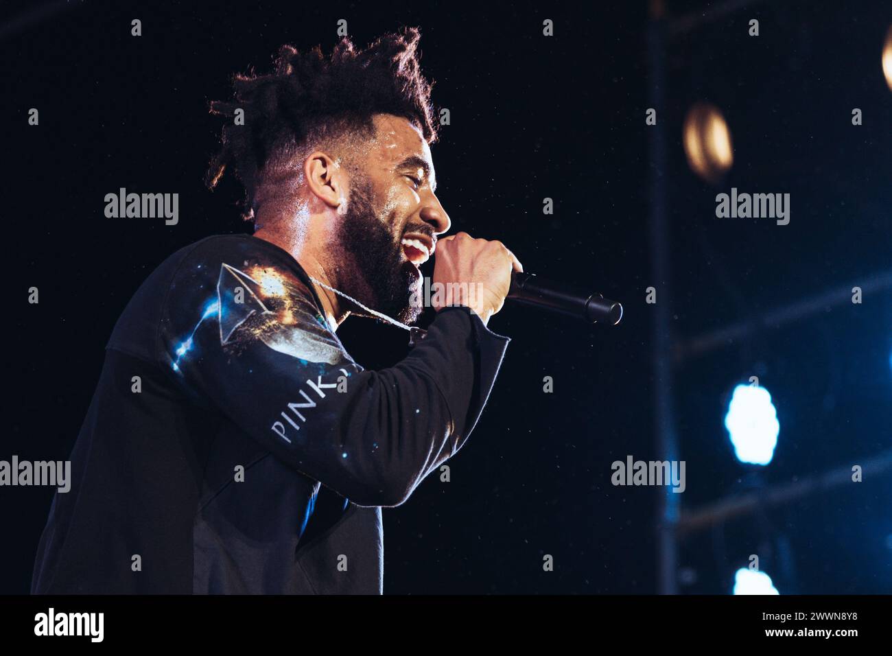 Kyle Harvey, a musical artist and rapper, performs during the Hansen ...