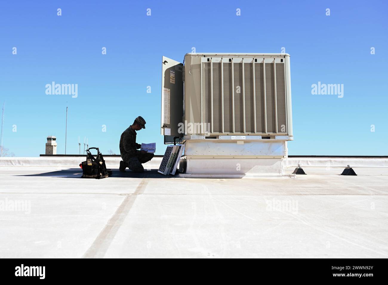 Senior Airman Jan Detoyato, 2nd Civil Engineer Squadron heating ...