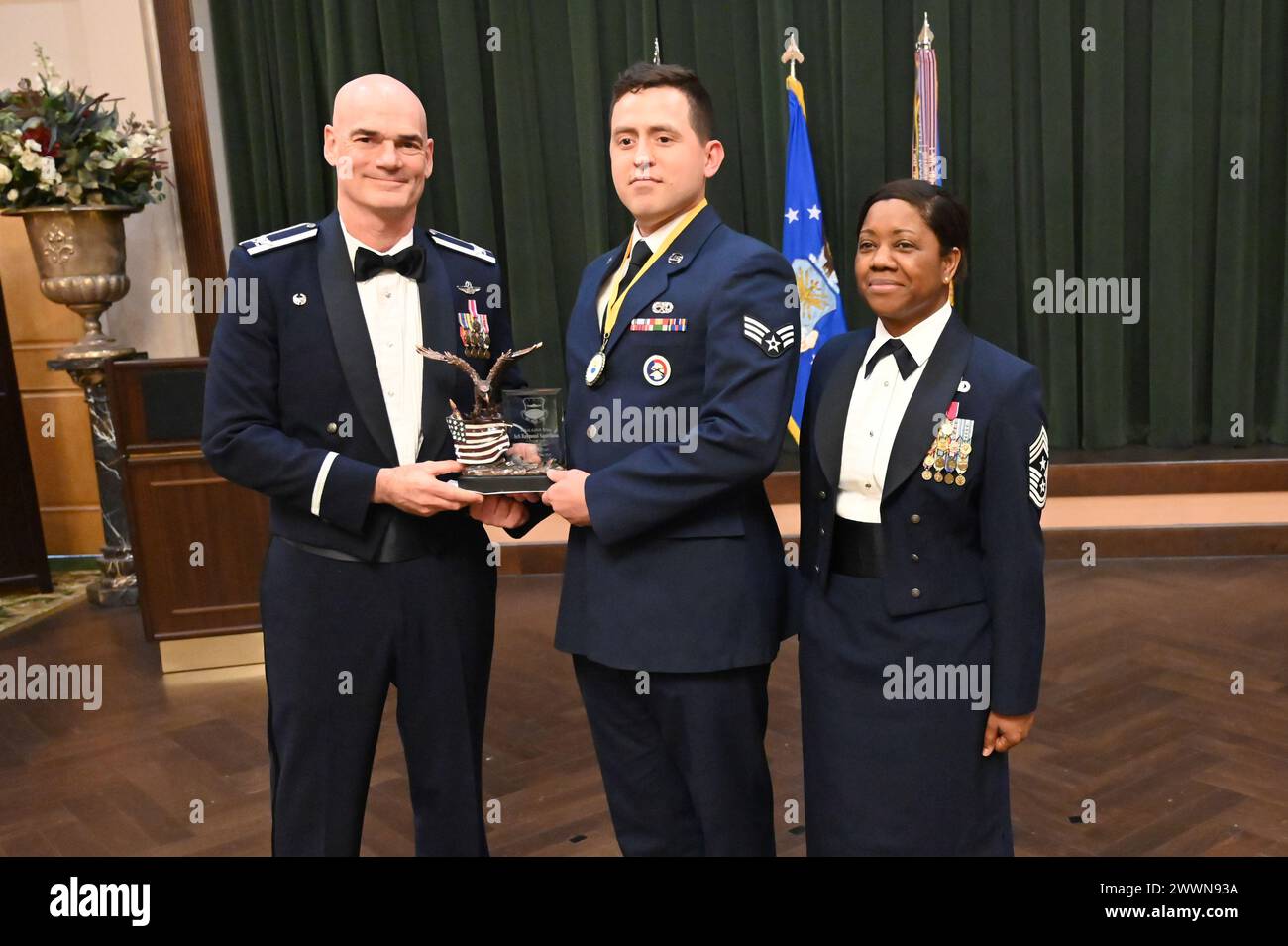 Col. William Gutermuth, 433rd Airlift Wing commander, and Chief Master ...