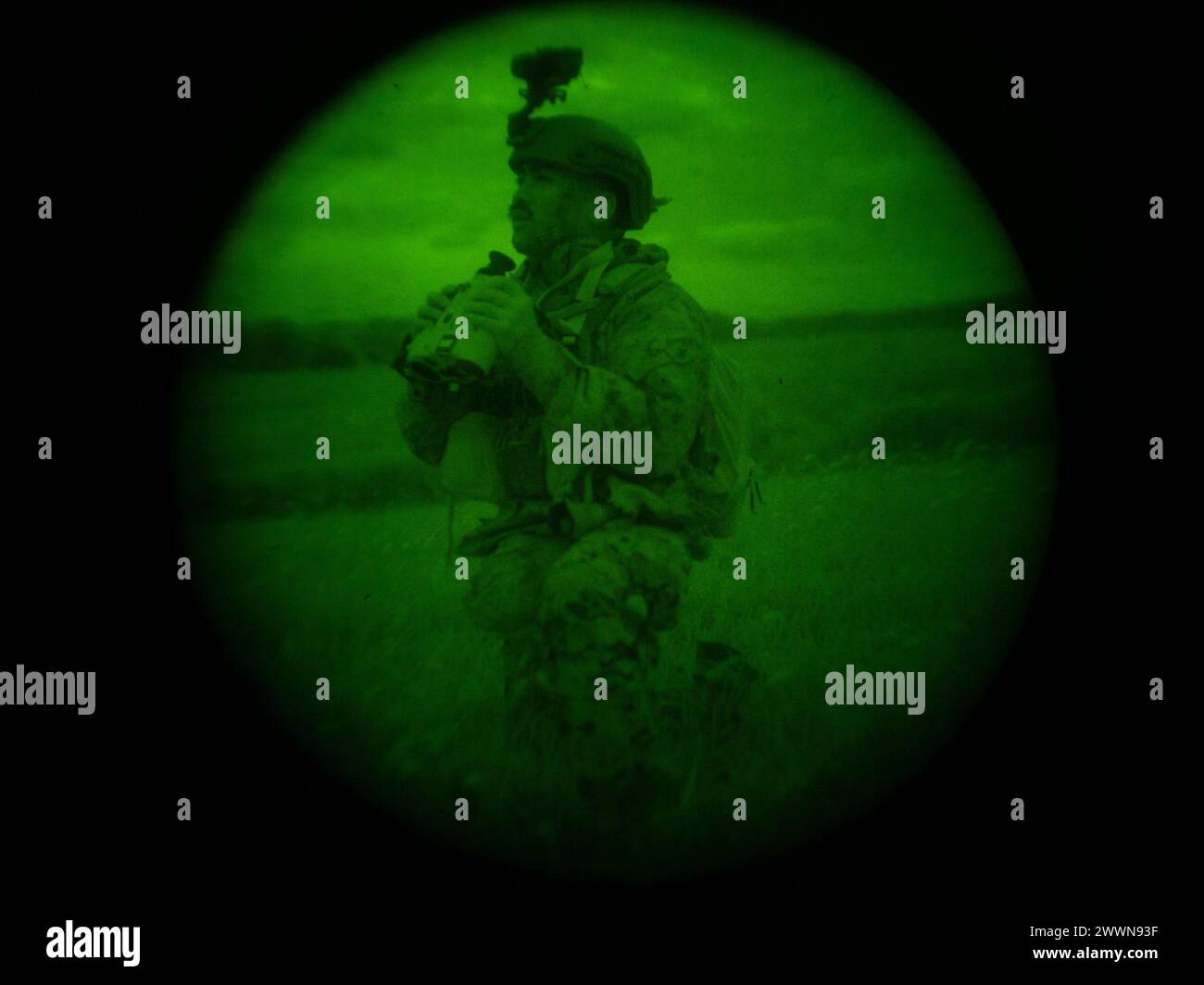 U.S. Marine Corps Lance Cpl. Christian Montemayor, a fire support ...