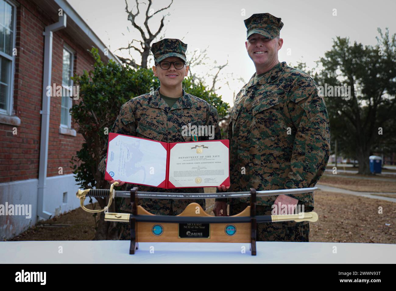 U.S. Marine Corps Sgt. Maj. Ryan Gnecco, the Marine Corps Installations ...