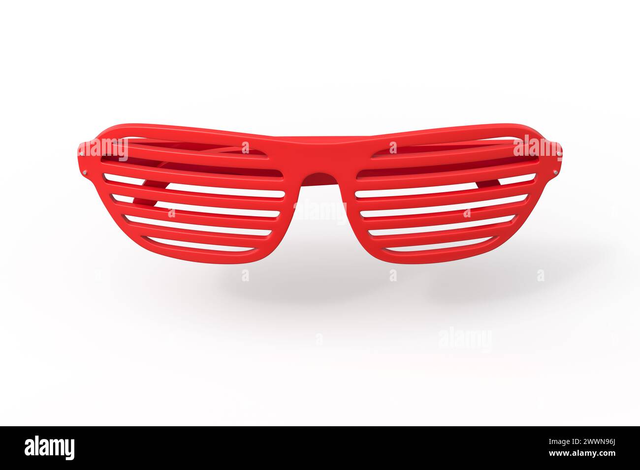 Front view of classic red shutter shades Stock Photo - Alamy