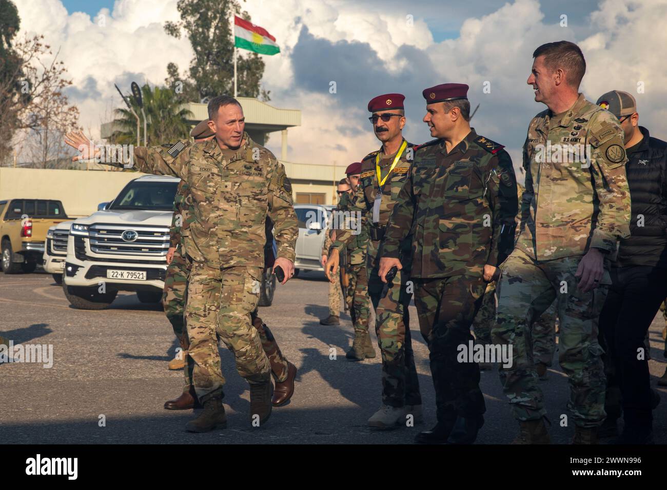 U.S. Soldiers with the 3rd Security Forces Assistance Brigade conduct a ...