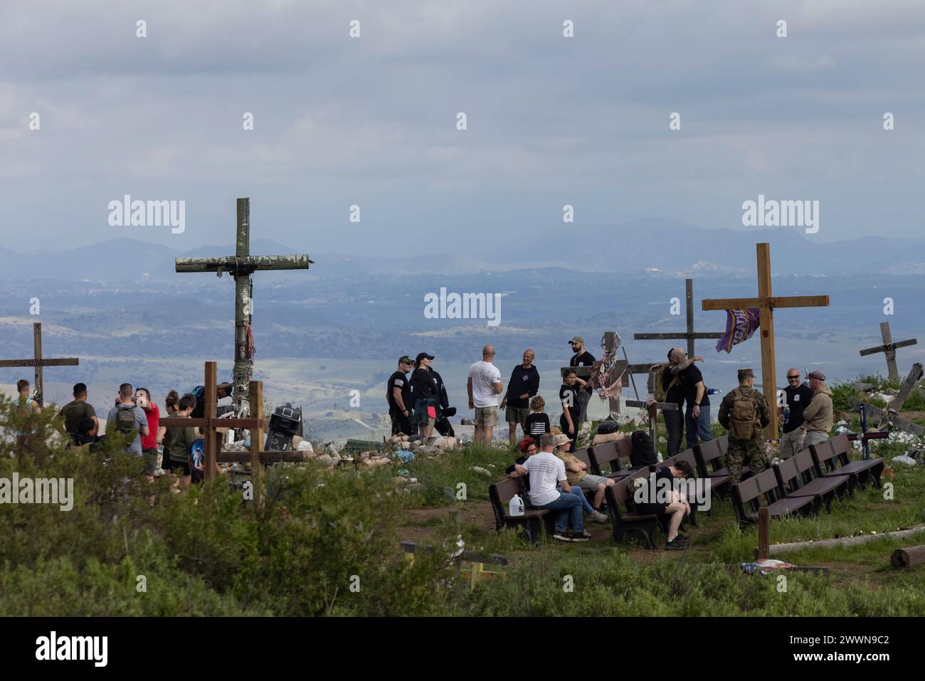 Active-duty and veteran Marines and Sailors of 2nd Battalion, 1st ...