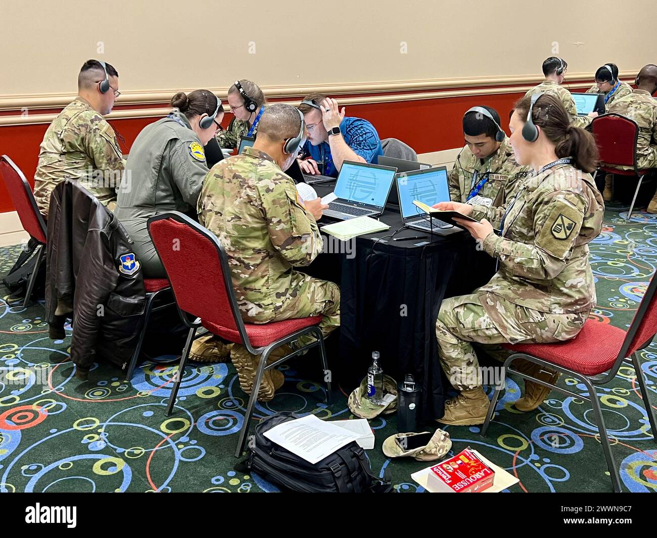 Competitors in seven-man teams showcase their linguistic prowess during ...