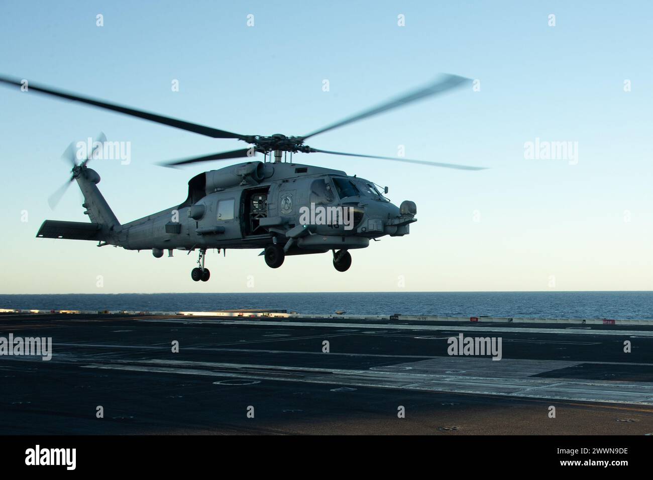 240210-N-PV534-3514 PACIFIC OCEAN (Feb. 10, 2024) An MH-60R Sea Hawk ...