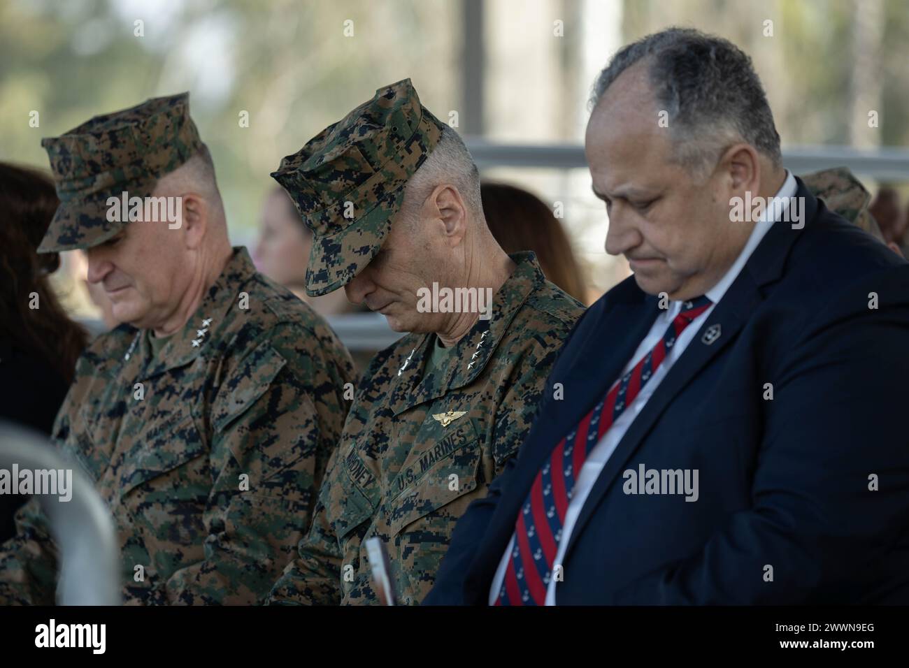(From left to right) U.S. Marine Corps Lt. Gen. William M. Jurney, commanding general of Marine ...
