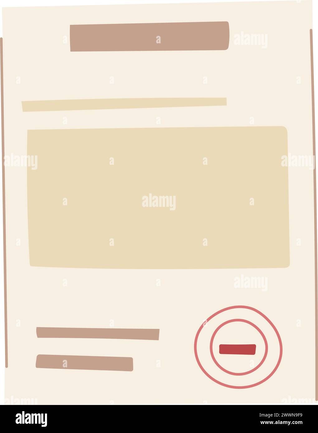 document business contract cartoon vector illustration Stock Vector ...