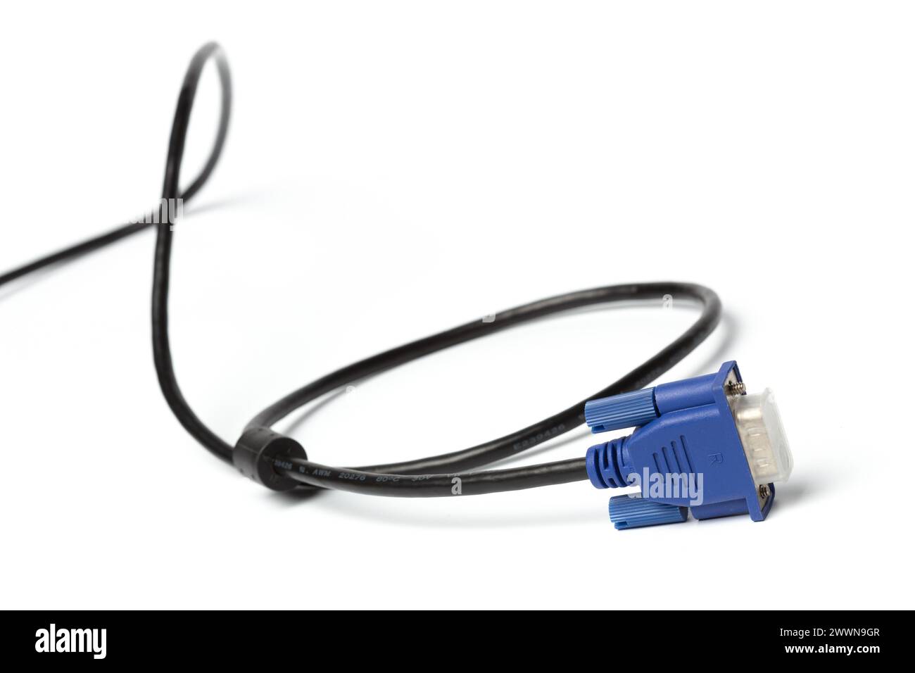 VGA tech pc input cable connector isolated on white background Stock ...