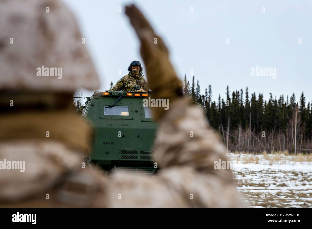 U.S. Marine Corps Gunnery Sgt. Jon Ohlman, a High Mobility Artillery ...