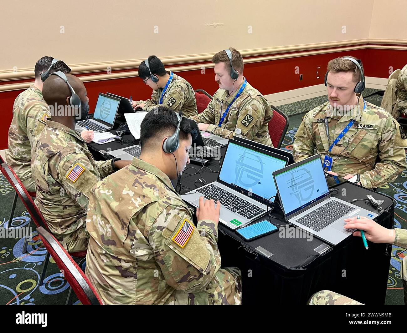 Competitors in seven-man teams showcase their linguistic prowess during ...