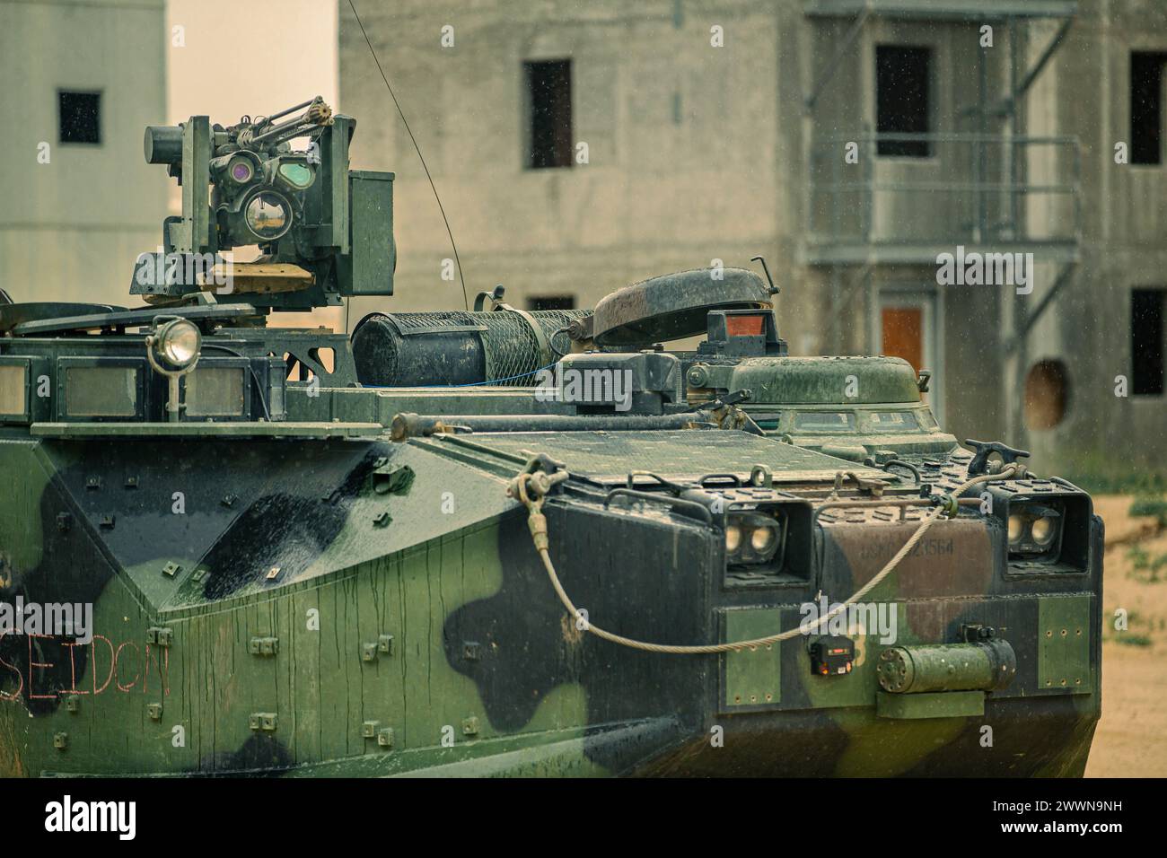 A U.S. Marine Corps Assault Amphibious Vehicle with 2d Assault ...
